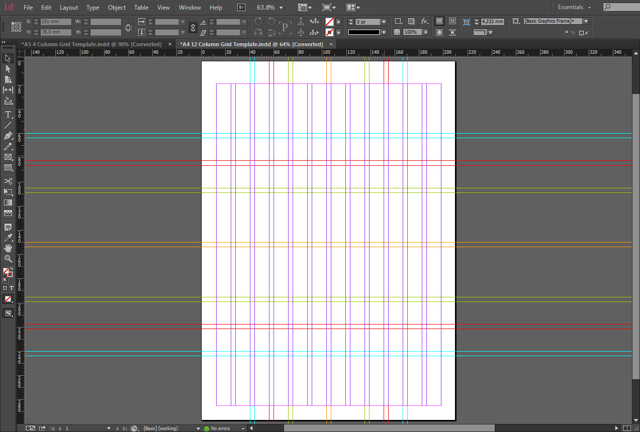 InDesign A4 12 Column Grid Template The Grid System